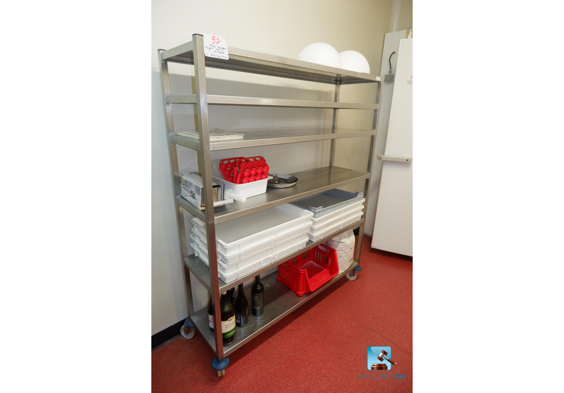 Etagère horeca en inox - Clicpublic.be, les ventes publiques en 1 clic.