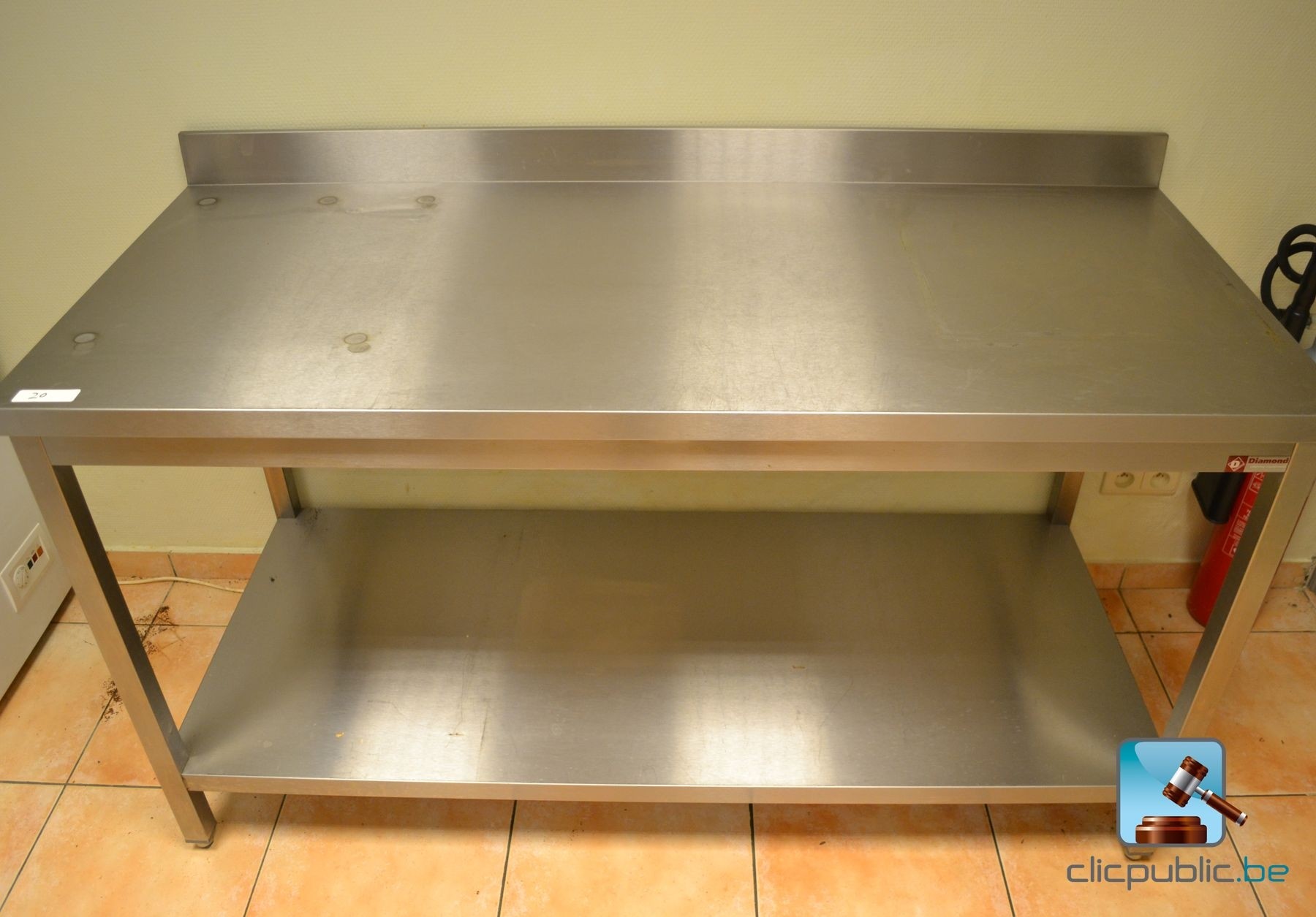 Table de cuisine professionnelle en inox DIAMOND (ref. 20) - Clicpublic ...