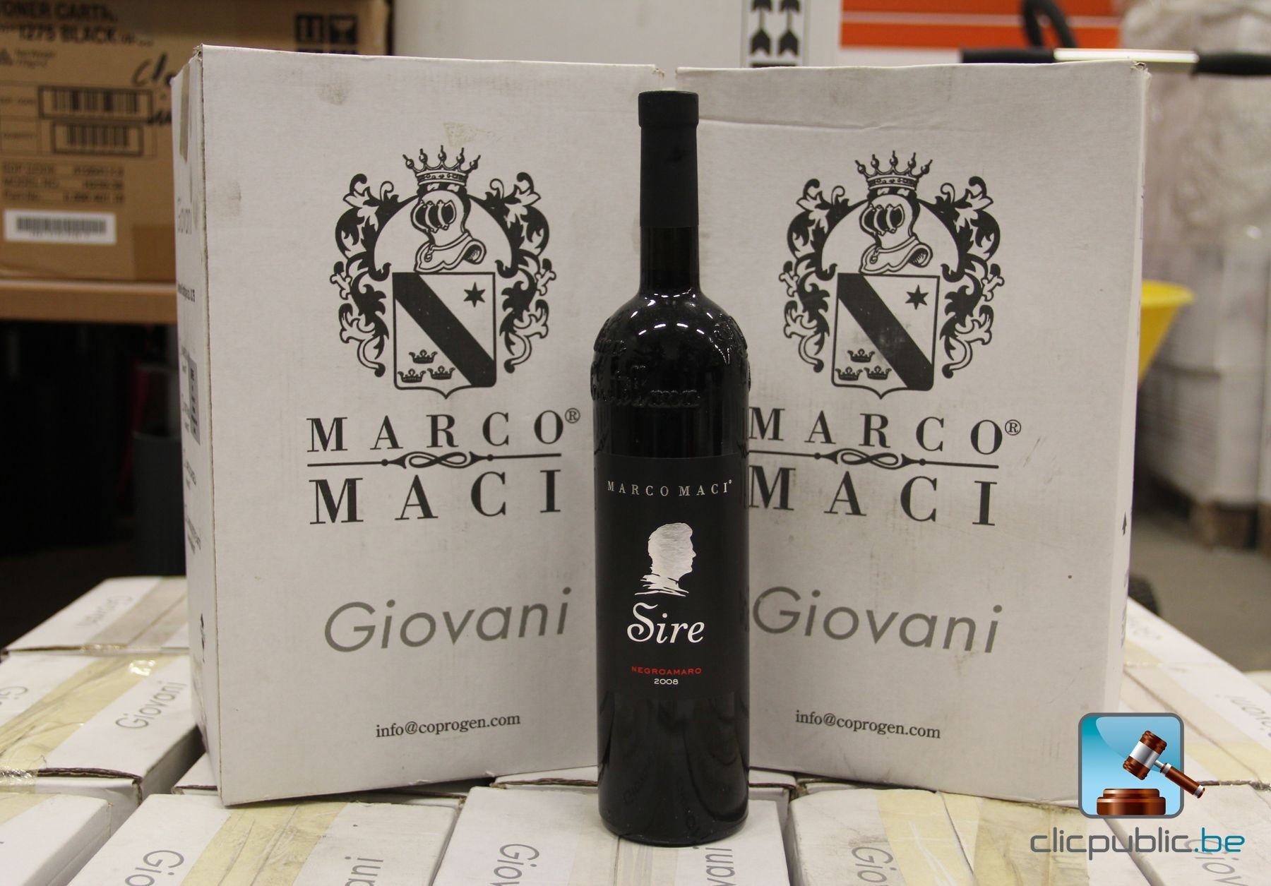 509 bouteilles de vin rouge MARCO MACI Sire - Negroamaro - 2008 ...