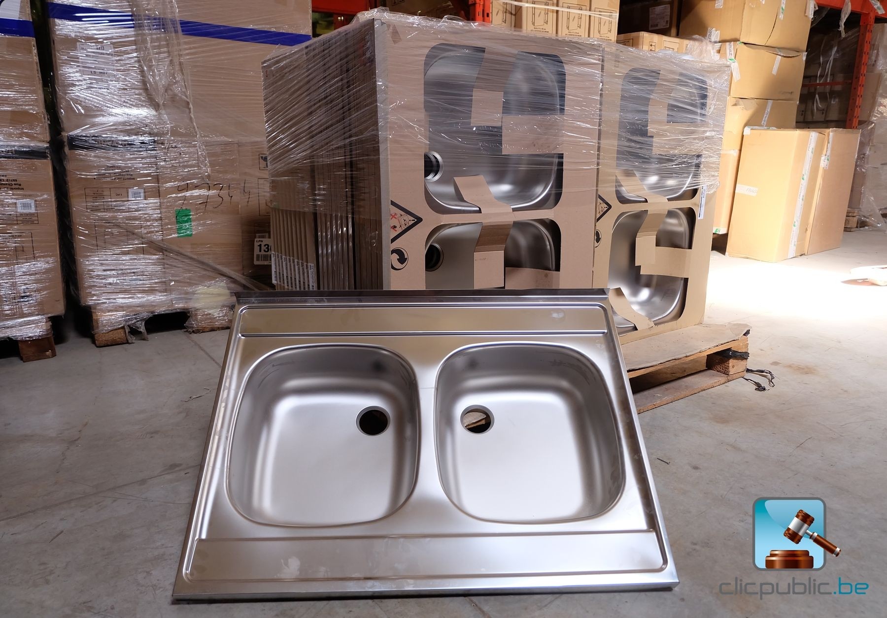 Evier double bac en inox FRANKE à poser (ref. 3) - Clicpublic.be, les ...