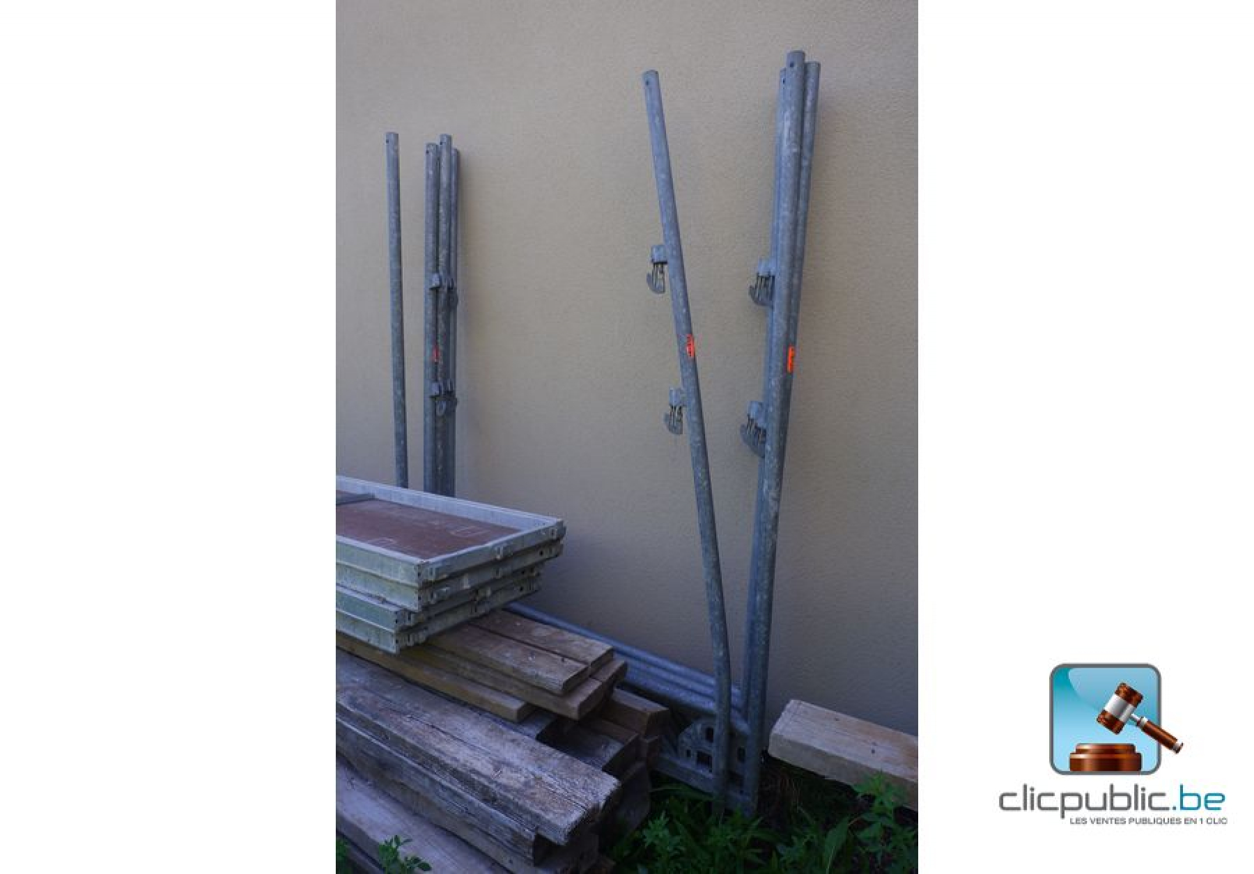 Lot d'éléments d'échafaudage - Clicpublic.be, les ventes publiques en 1 ...