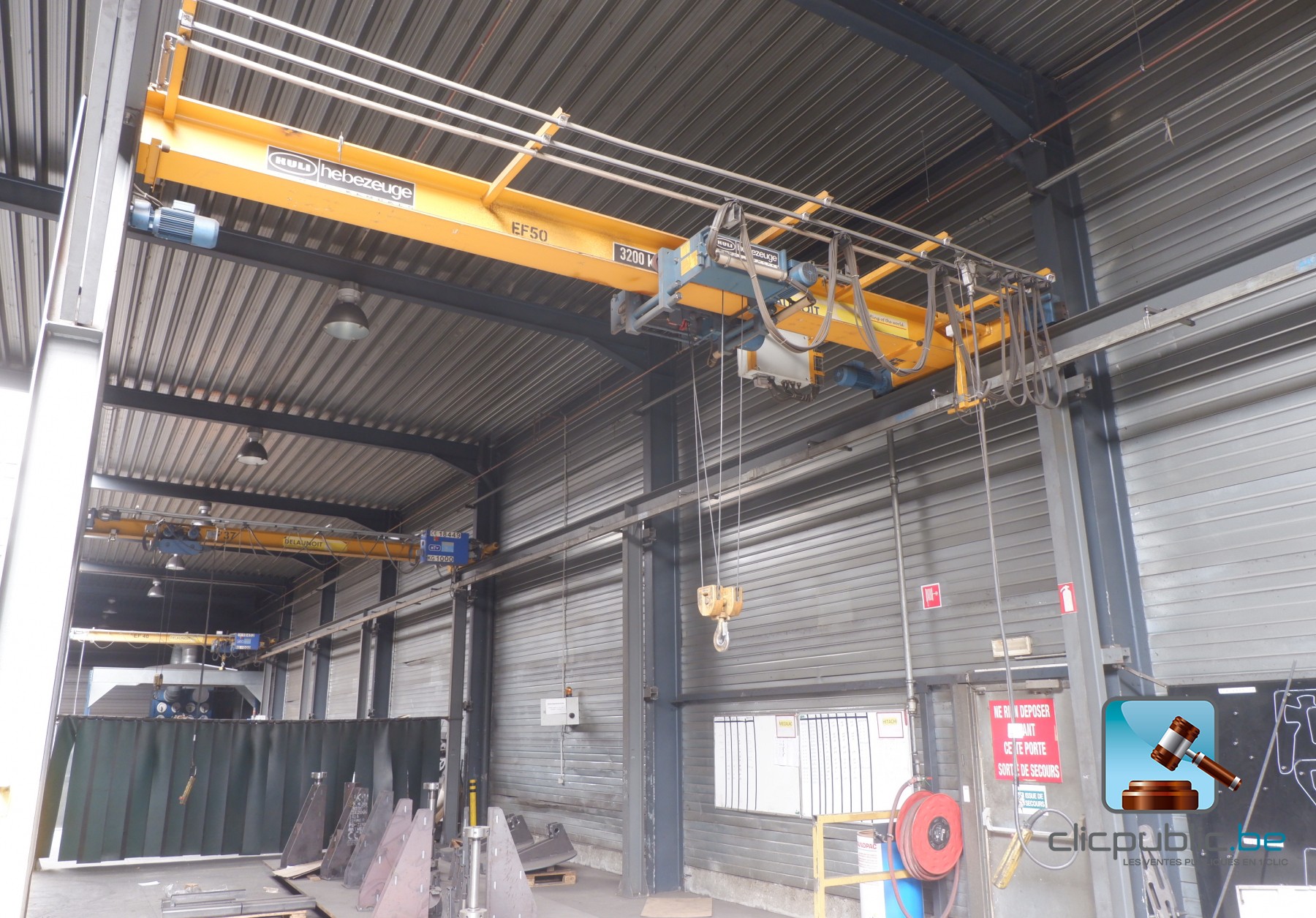 Pont roulant 3.2 tonnes - Clicpublic.be, les ventes publiques en 1 clic.