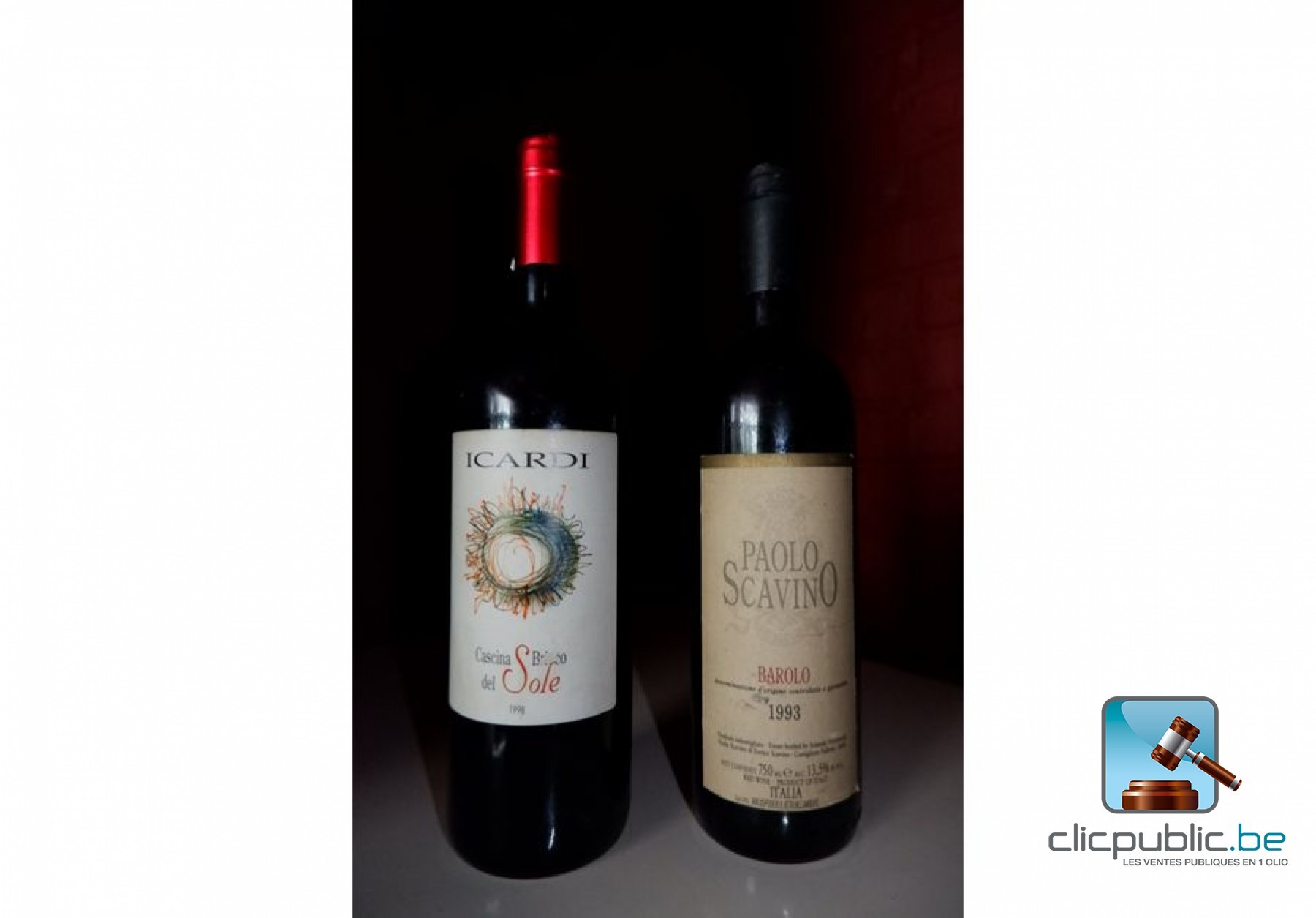 Lot de bouteilles de vin rouge - Clicpublic.be, les ventes publiques en ...