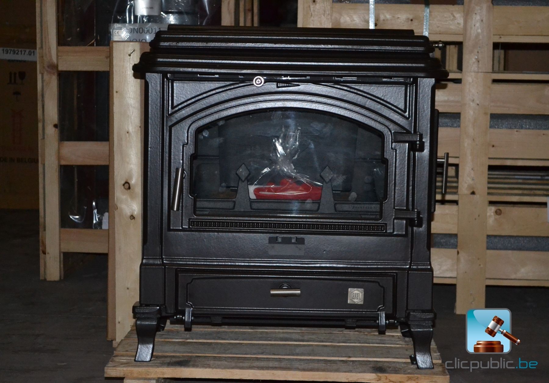 Poêle EFEL BAYARD III MIX C EM. SAT. BRUN B/F Bois / charbon ...