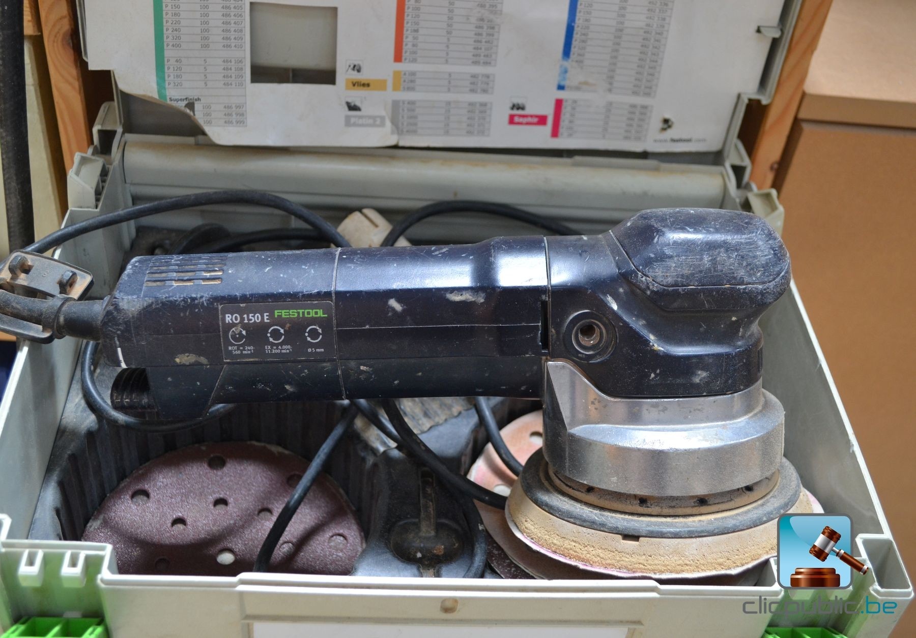 Ponceuse excentrique FESTOOL RO 150 E - Clicpublic.be, les ventes ...