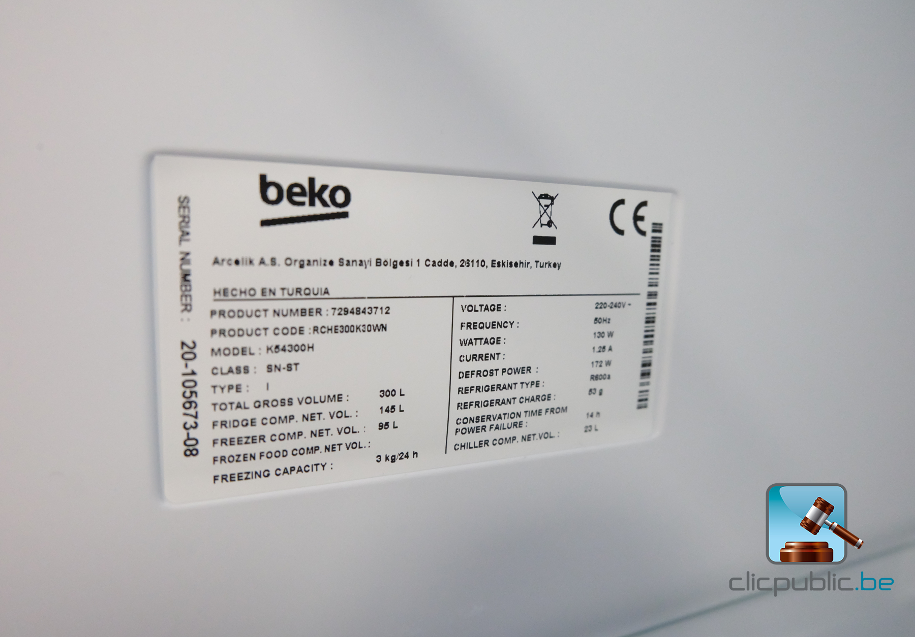 Réfrigérateur / congélateur - Clicpublic.be, les ventes publiques en 1 ...