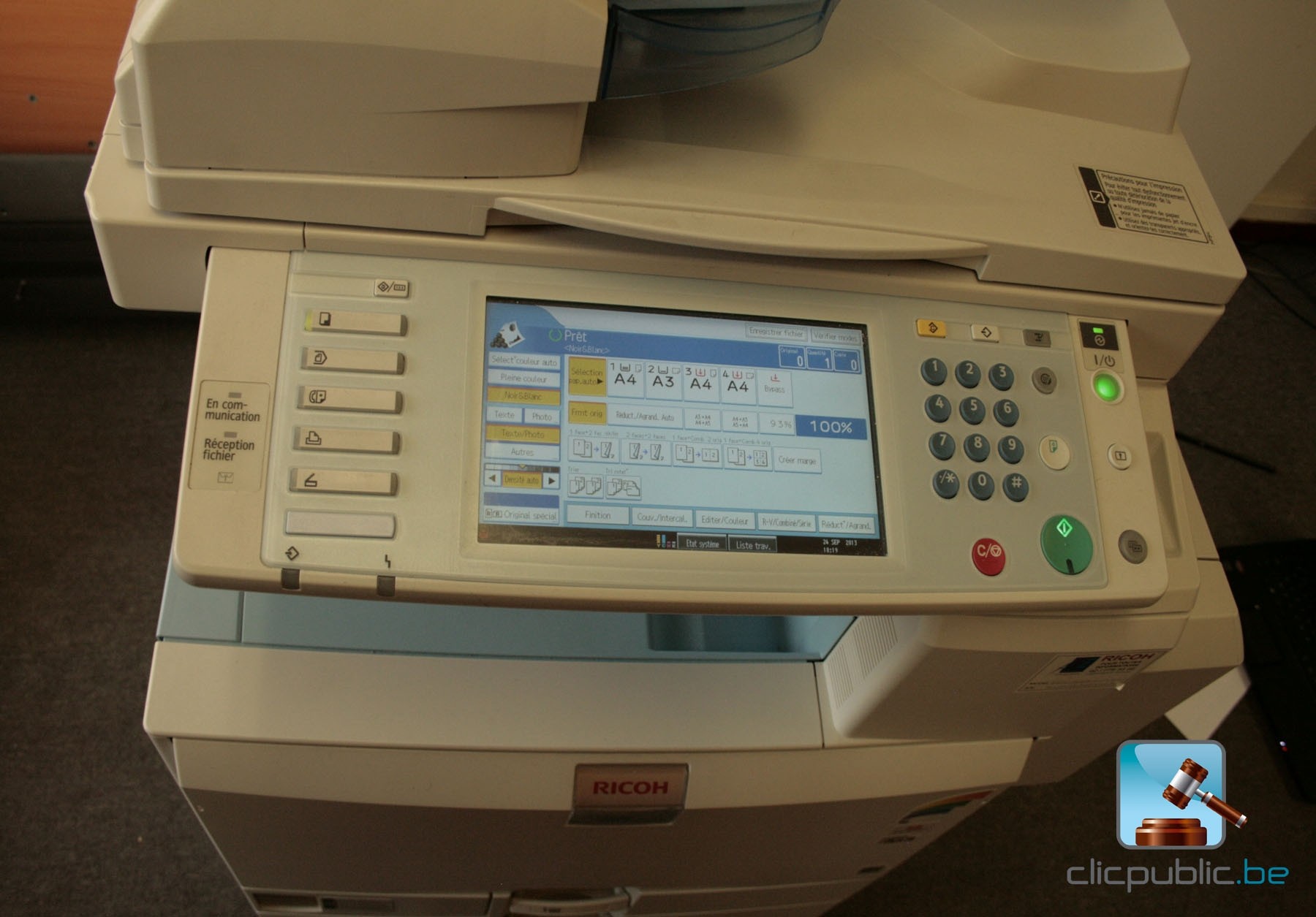 Copieur laser PRO multifonctionnel RICOH Aficio MP C2800 - Clicpublic ...