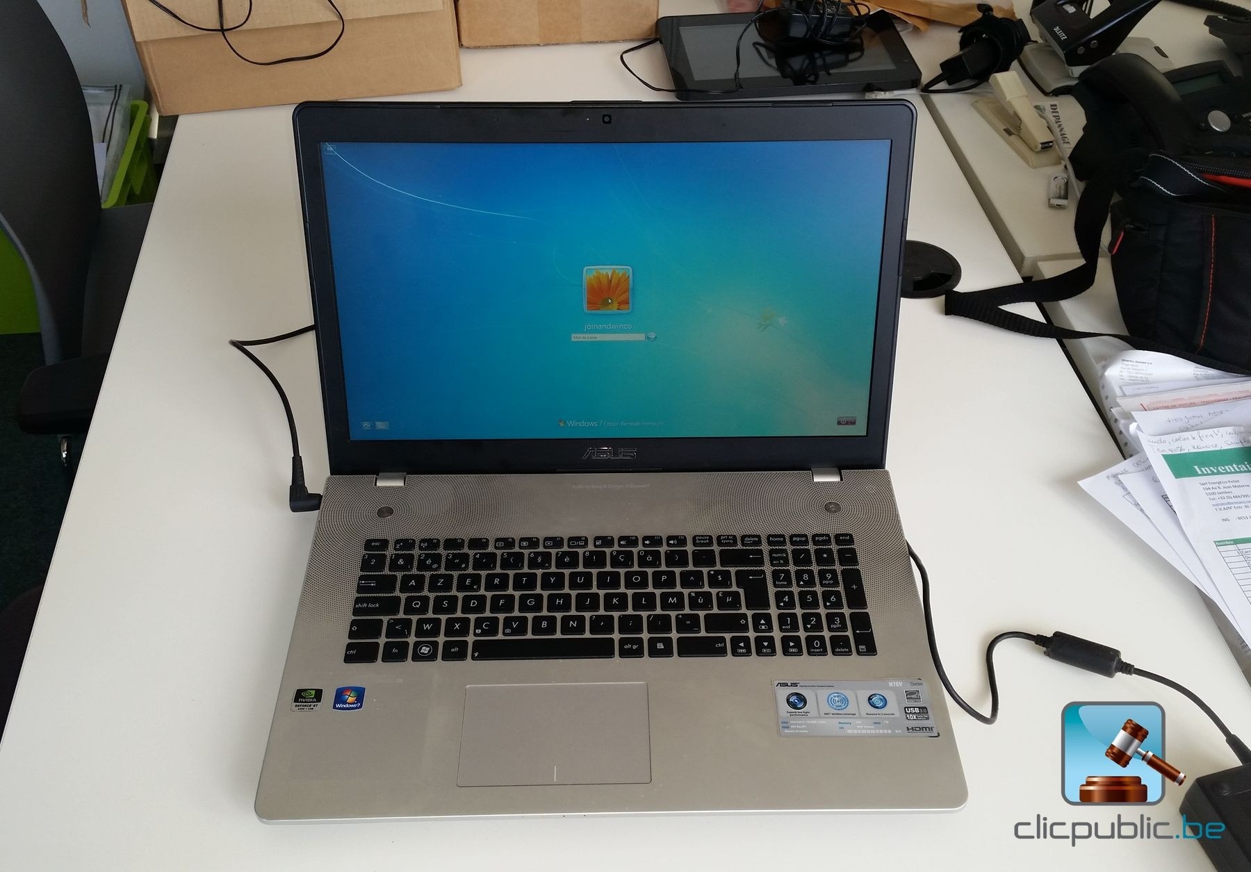 Ordinateur portable ASUS N76V - Windows 7 (Ref. 2) - Clicpublic.be, les ...